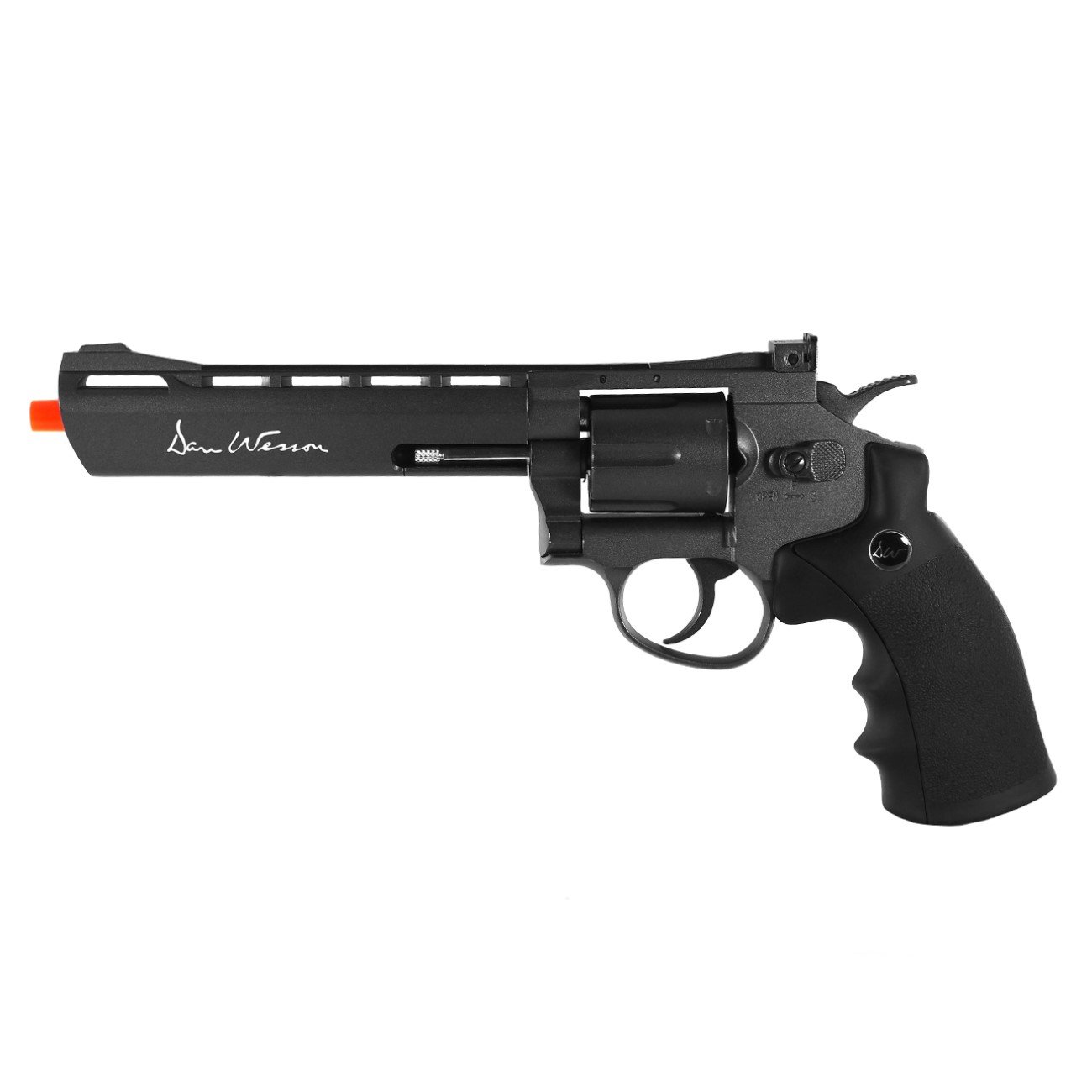 Dan Wesson 6" Barrel Airsoft Revolver Black - Airarm Sports