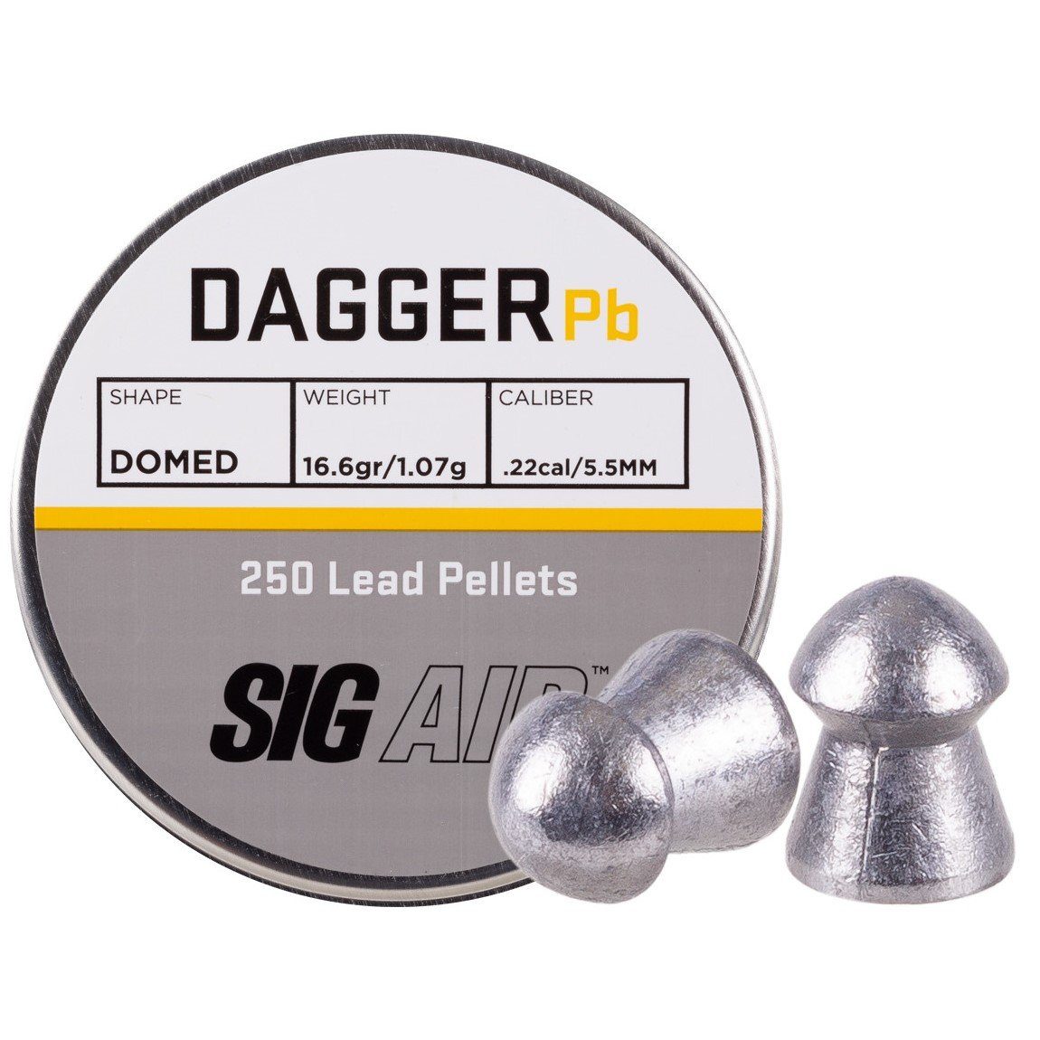 Sig Sauer Dagger .22Cal 16.6Gr Pellets Domed 250Rd - Airarm Sports