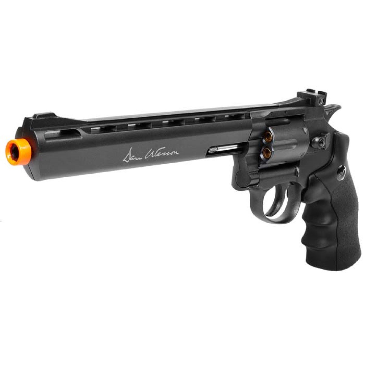 Dan Wesson 8" Barrel Airsoft Revolver Black - Airarm Sports